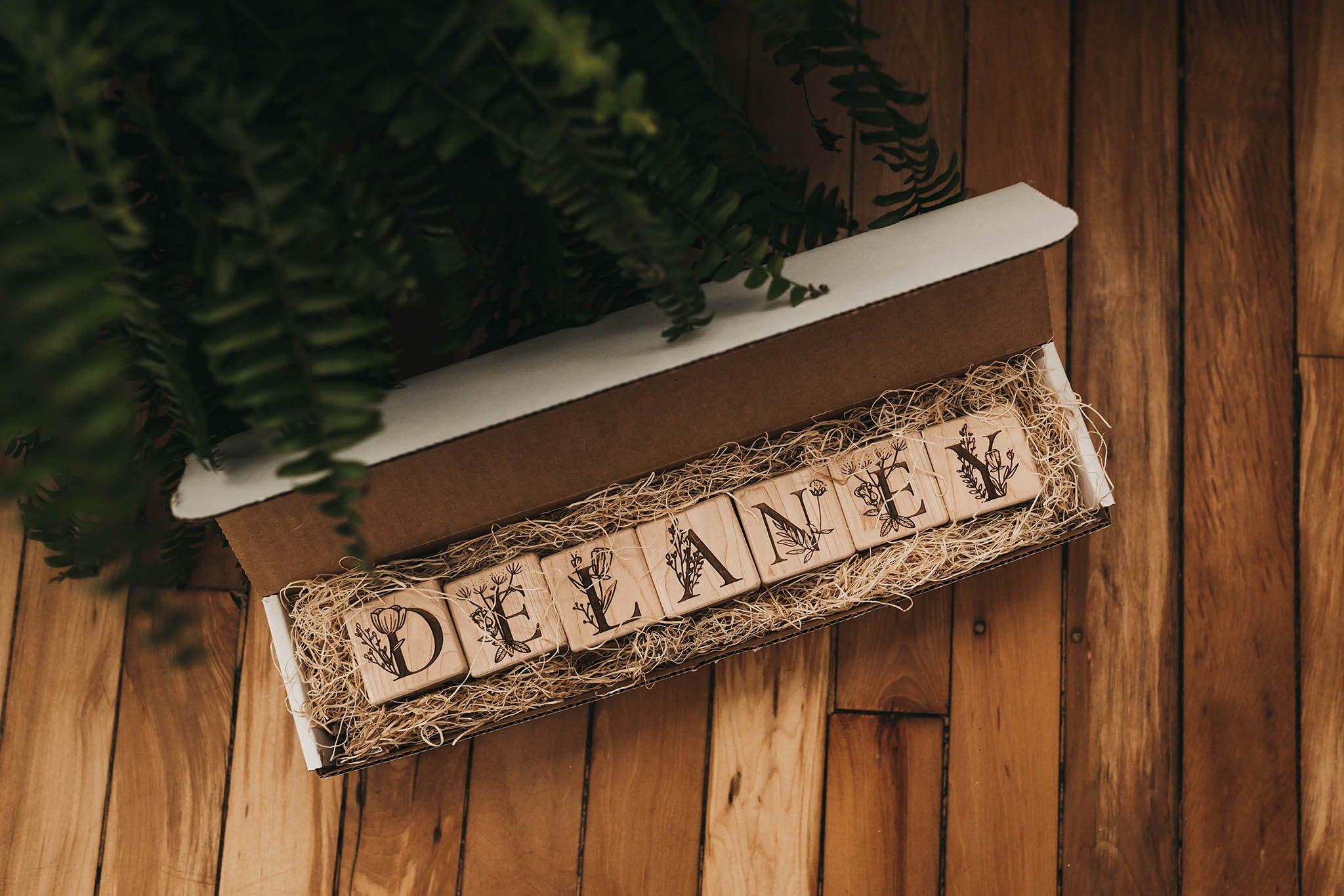 Personalized Baby Name Blocks - Floral Collection – Maker Mind Toys