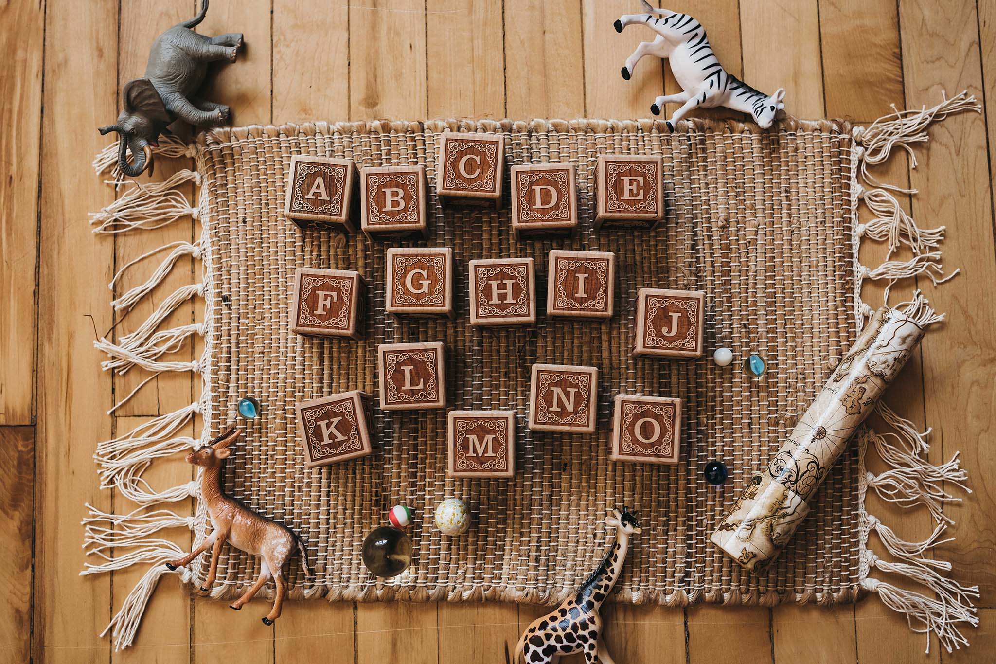 Animal Alphabet Blocks - Set of 15 (ENGLISH) – Maker Mind Toys