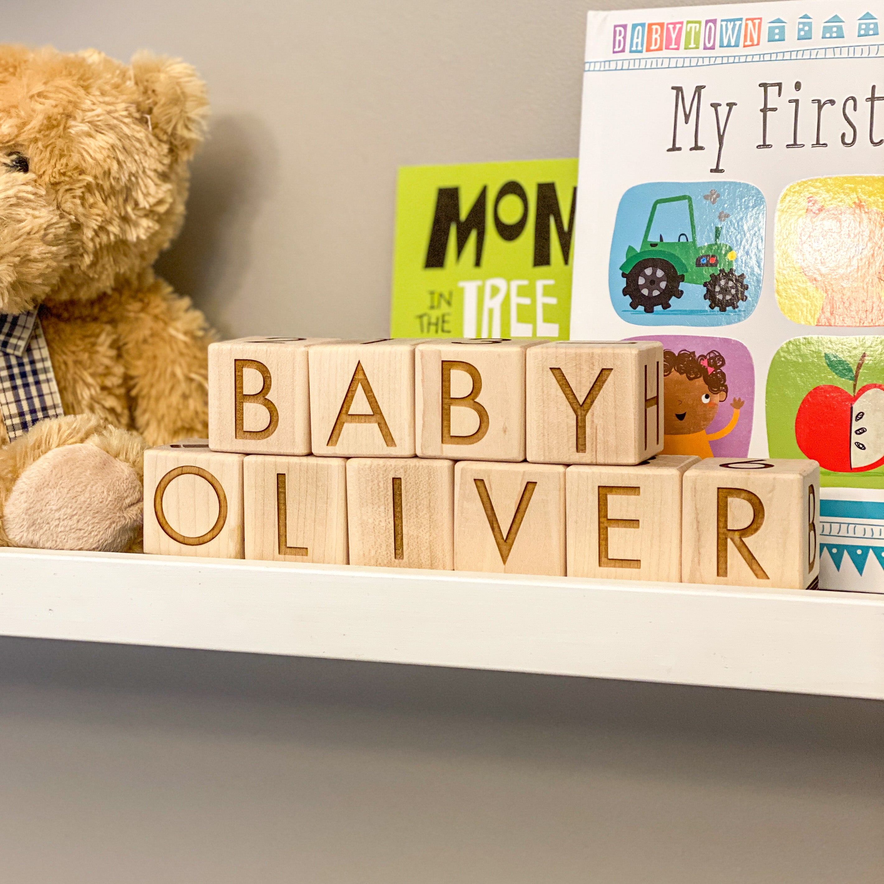 Personalized Baby Name Blocks - Modern Collection – Maker Mind Toys